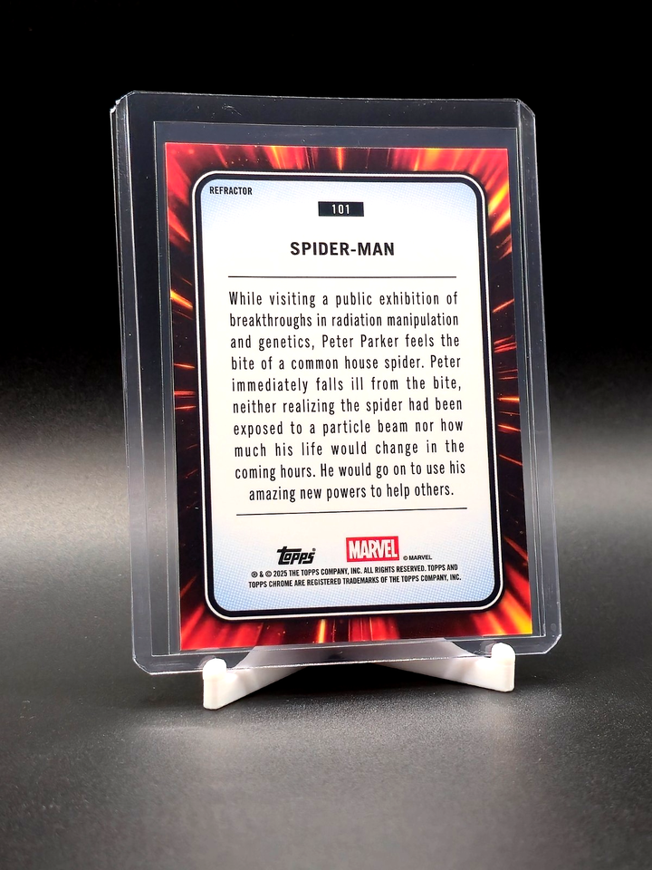 Spider-Man 2025 Topps Chrome Marvel Refractor Parallel #101 | eBay