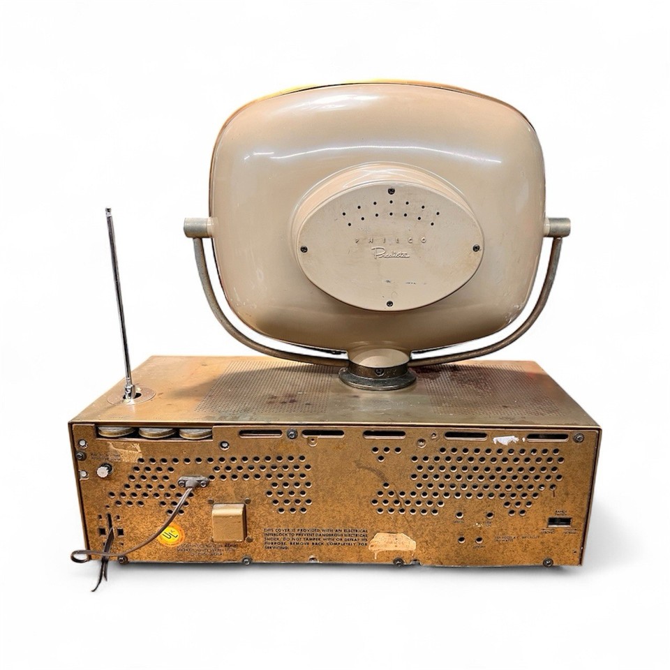 1958 Philco Predicta Siesta 17" B&W TV, Non Working, As Is For Parts Or ...