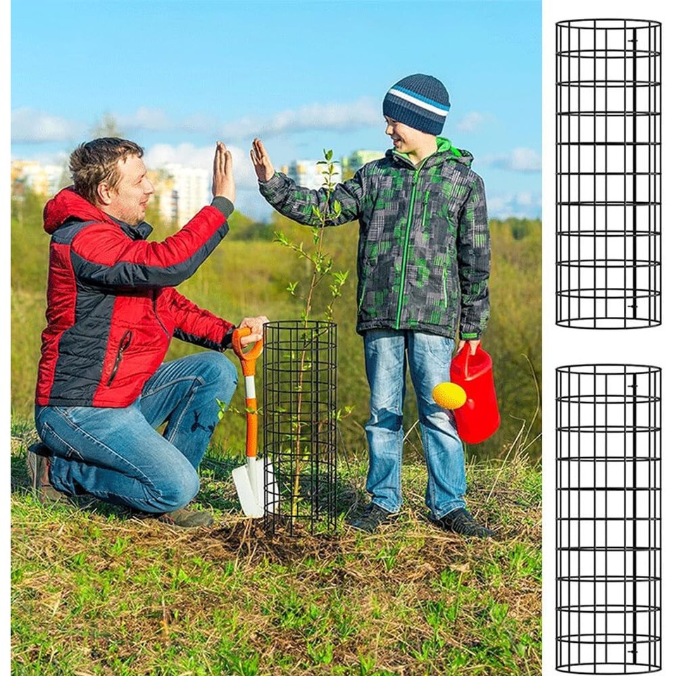 Metal Tree Trunk Protector Guard Plant Guard Protectors w/ Zip Ties ...