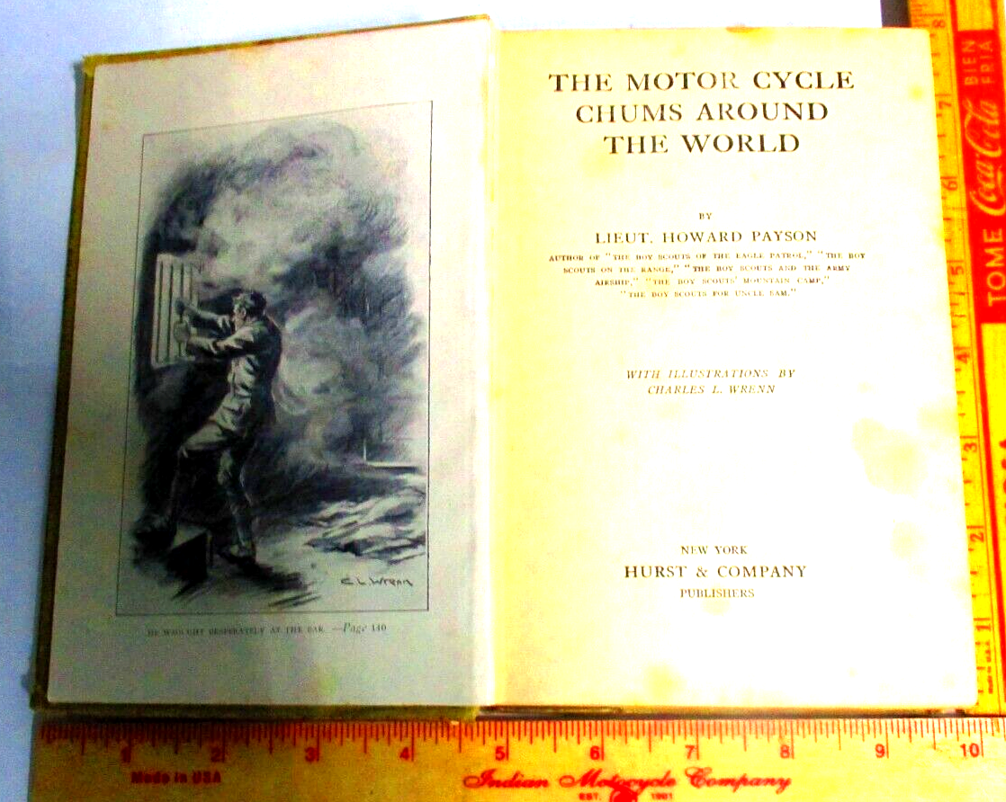1912 "Motorcycle Chums" book vintage collectible classic old biker ...