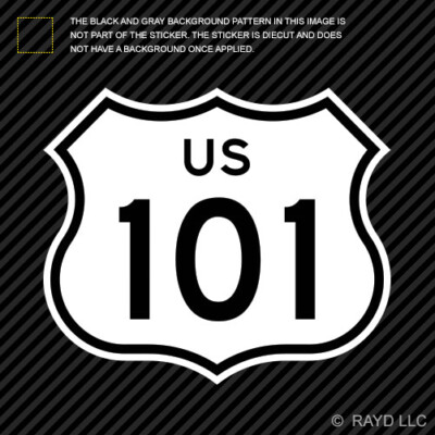 US Highway 101 Sign Sticker Die Cut Vinyl ca california hollywood ...