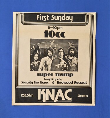1976 10cc & Supertramp KNAC 105.5 Rock Radio Ad | eBay