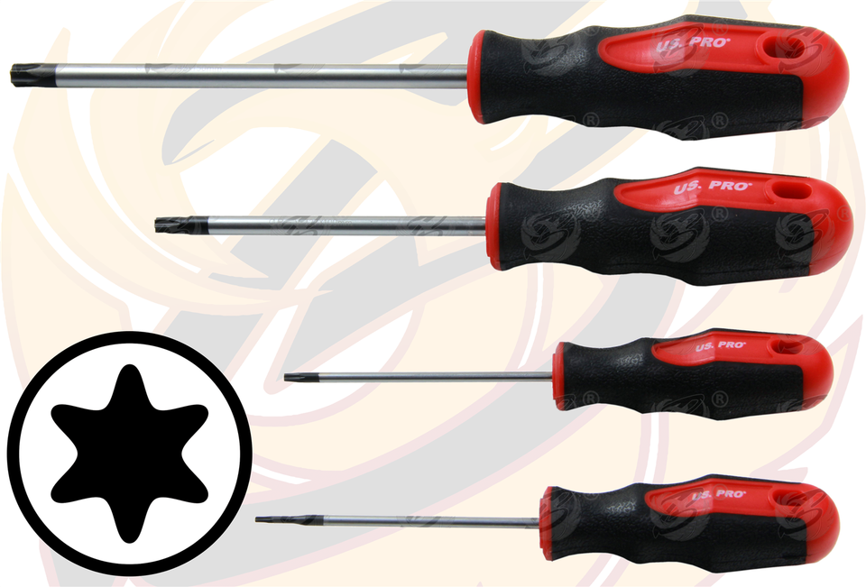 US PRO Magnetic TORX Screwdriver Set 12pc Star Tork Tool Set T6 - T45 ...