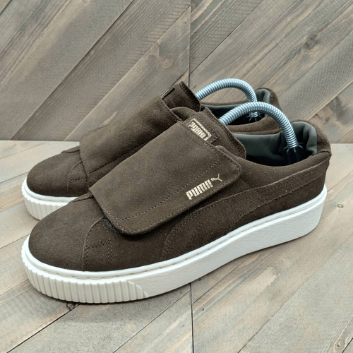Puma Suede Platform Strap Casual Sneakers Womens Size 10 Olive Green ...