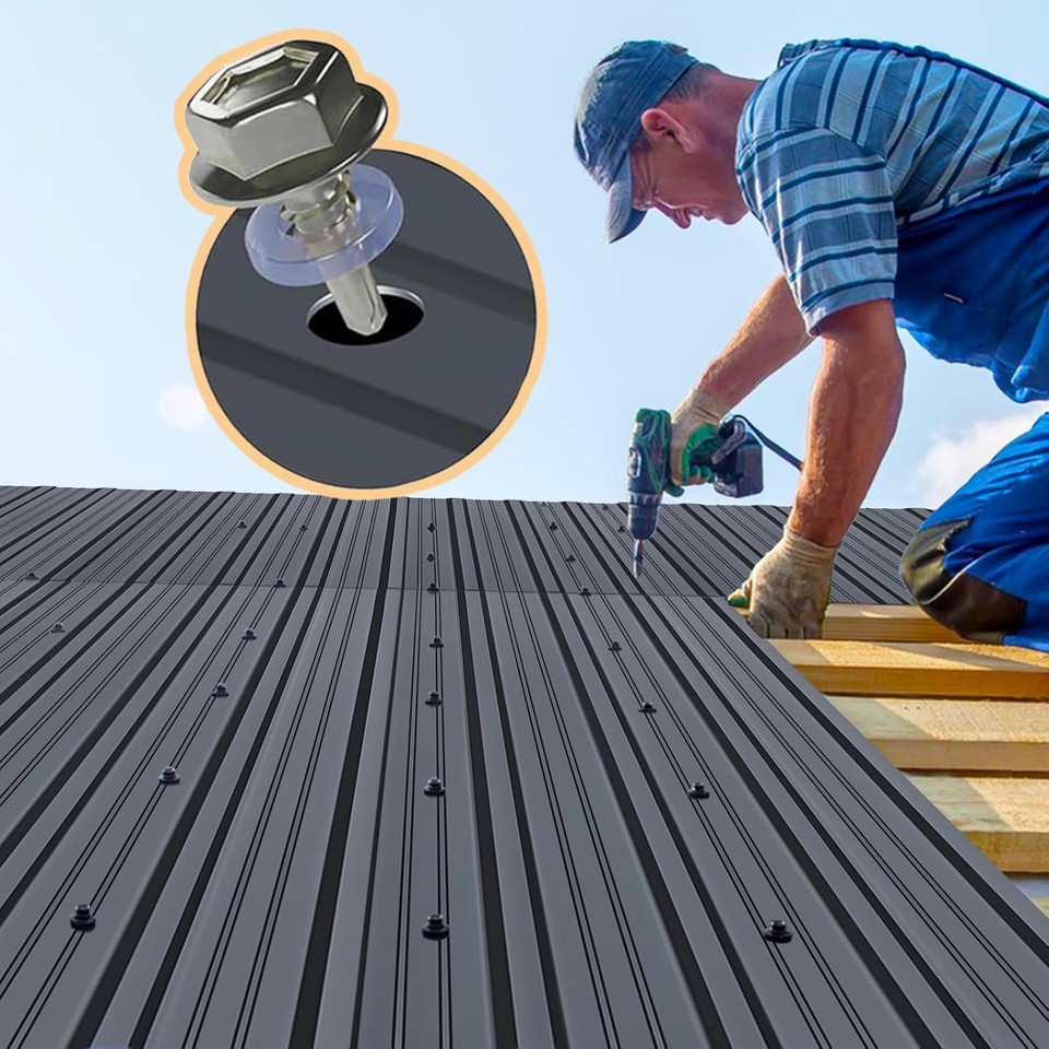 Metal Roofing Panels - 20 Pcs Waterproof Heavy Duty grey-20pcs/60.6X17 ...