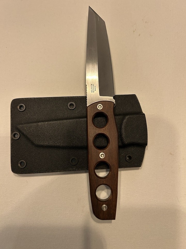 Boker BUD NEALY MCS Birch wood Fixed Blade 440C Knife #789 | eBay