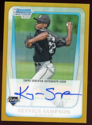 Keyvius Sampson 2011 Bowman Chrome Auto Rookie Gold Serial #d 43/50 ...