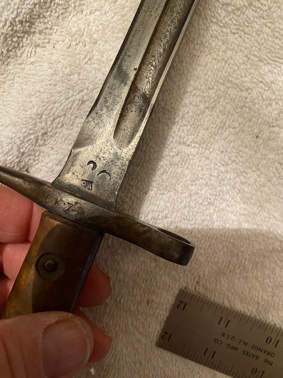 Vintage Military Bayonet Wood Handle with Scaboard | eBay