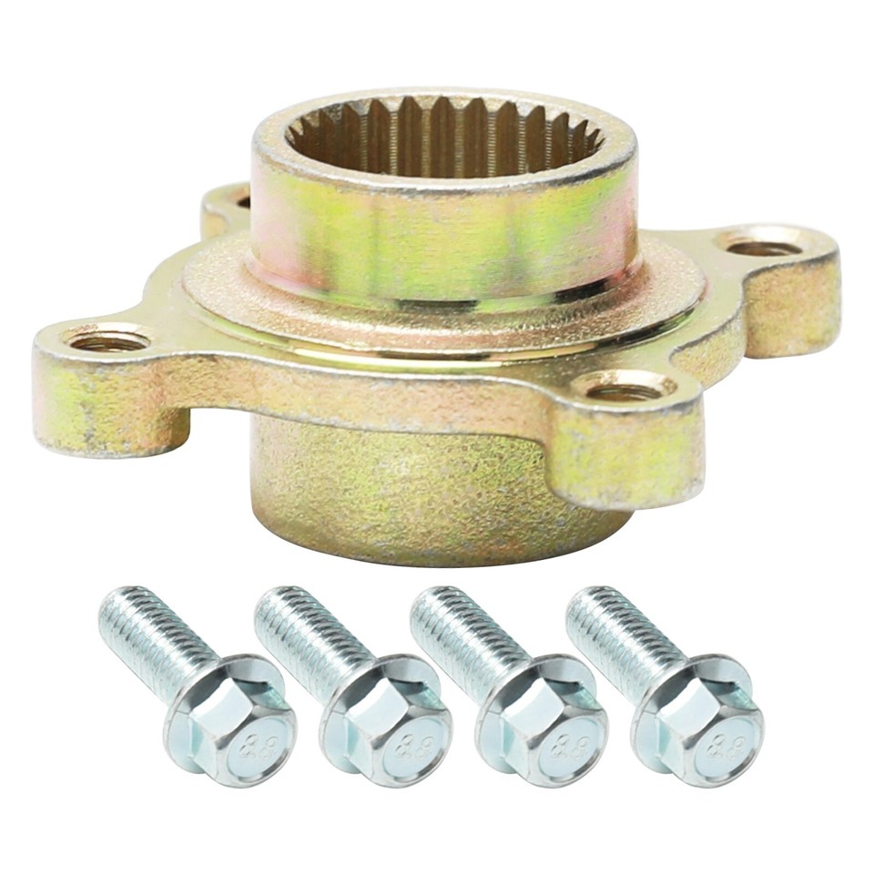 4 Stud 28T Spline Go Kart Rear Sprocket & Brake Disc Rotor Mounting Hub ...