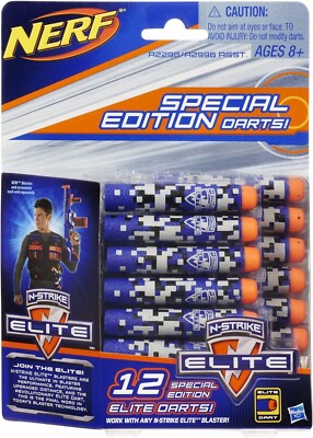 Blue NERF Battle / Special Edition B N-Strike 12 Elite Darts Pack! FREE ...