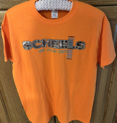Mens Scheels T Shirt Size M Camo Lettering | eBay