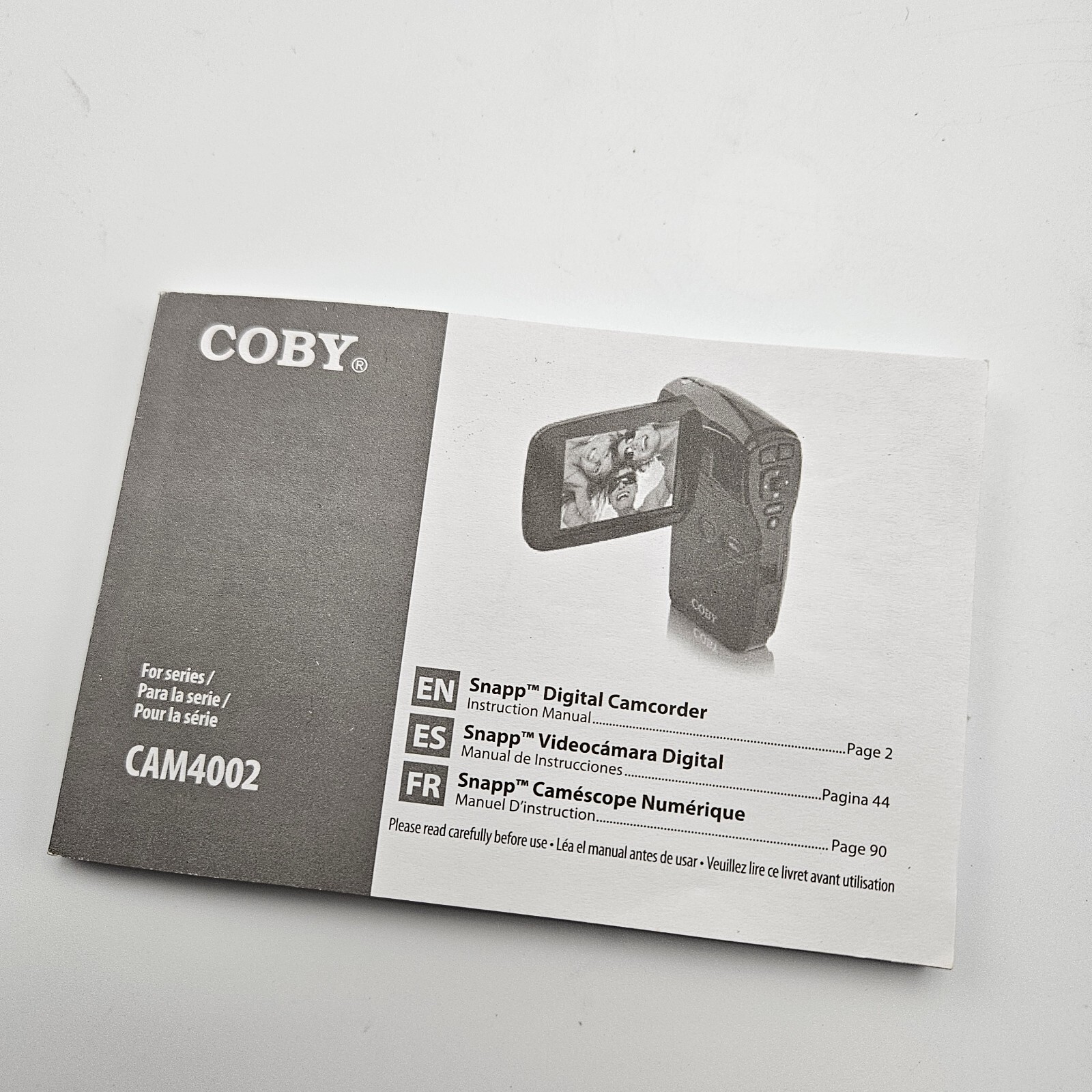 Coby CAM4002 SNAPP Camcorder 4x Digital Zoom 2.4" LCD Black Swivel ...