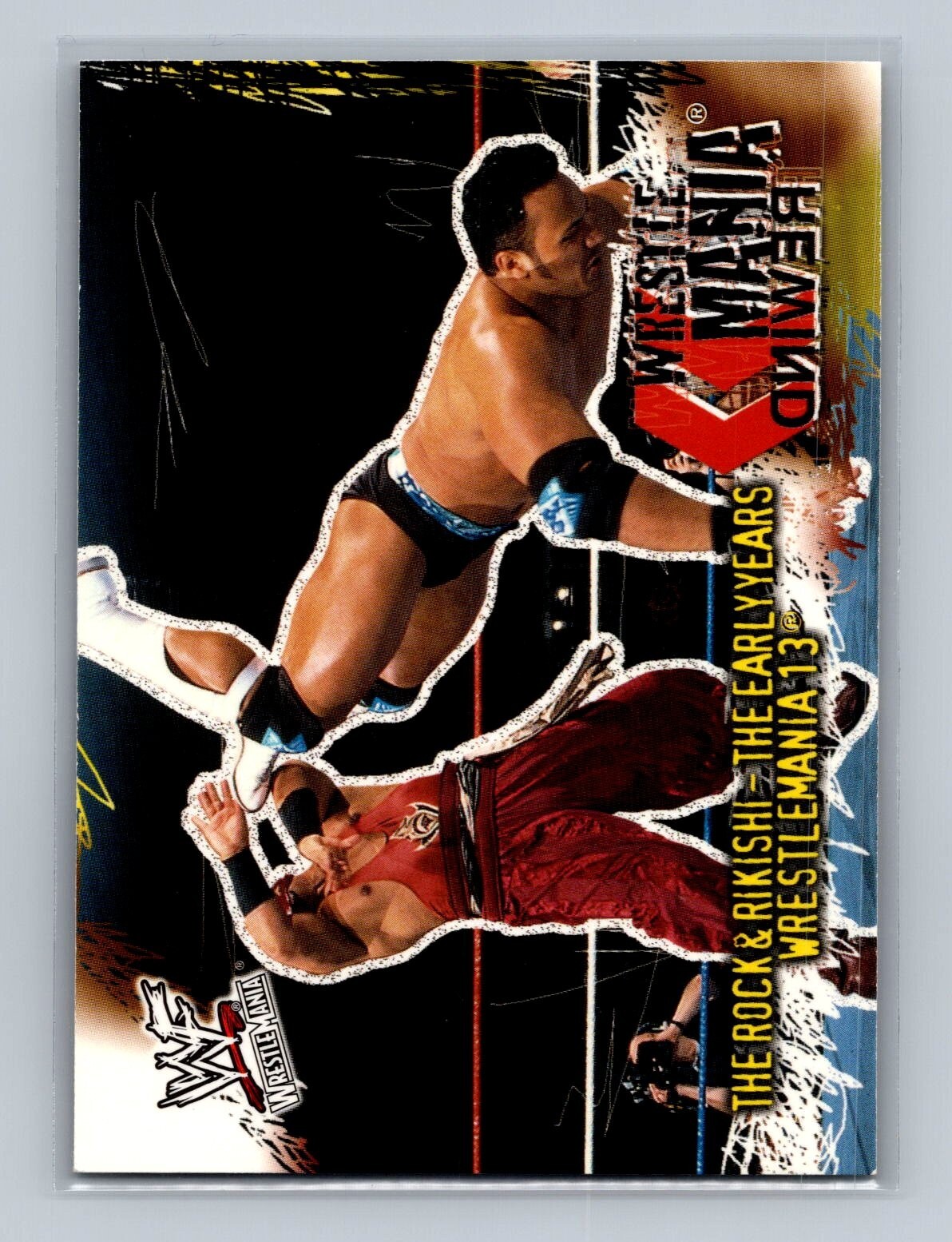 2001 Fleer WWF Wrestlemania Rewind Wrestling The Rock & Rikishi 94 WR ...