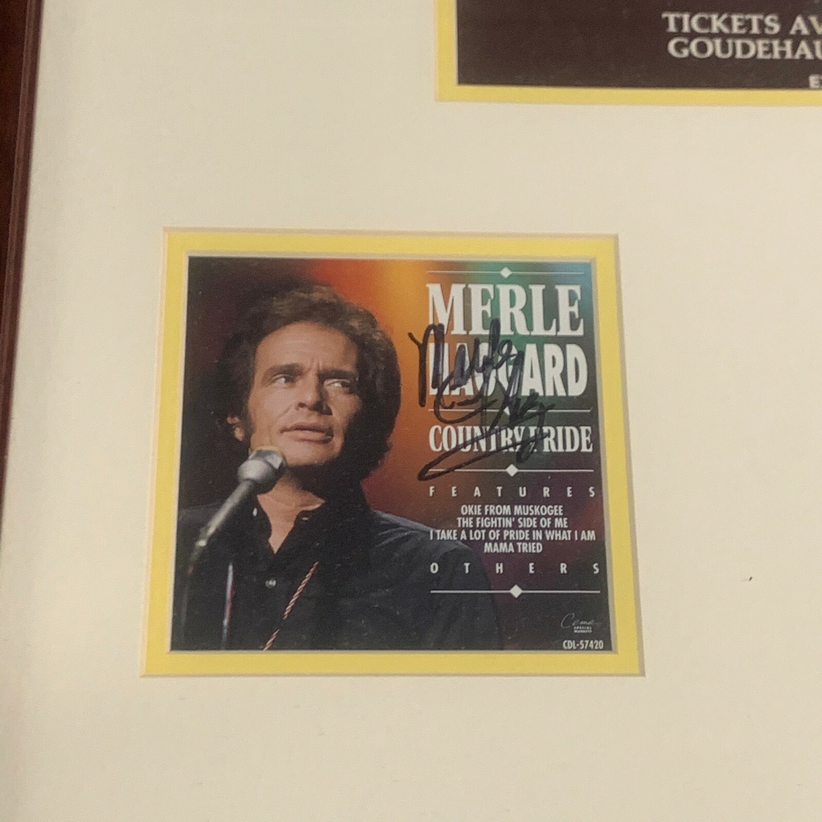 Large Framed Merle Haggard Poster and Autographed CD-Country Pride | eBay