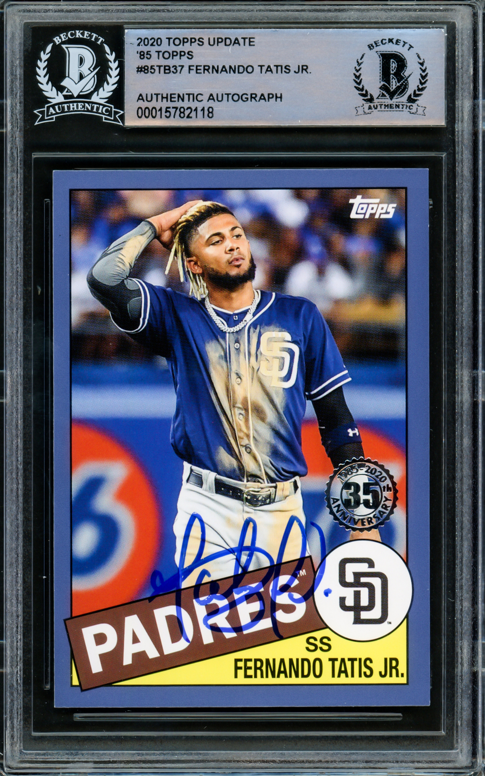 Fernando Tatis Jr. Autographed 2020 Topps 35th Anniversary Card Padres ...
