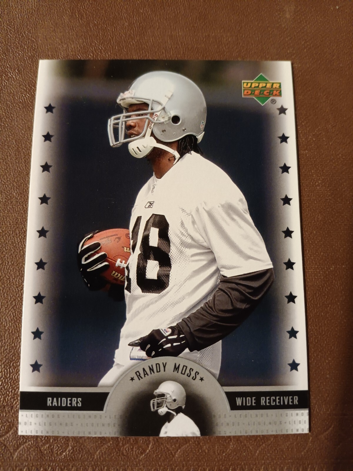 2005 RANDY MOSS UPPER DECK NFL CARD #94 RAIDERS VIKINGS NEW ENGLAND ...