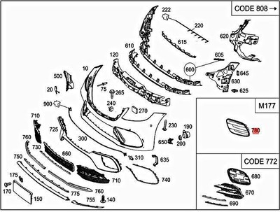 Genuine MERCEDES Ventilation grille 2228859300 | eBay