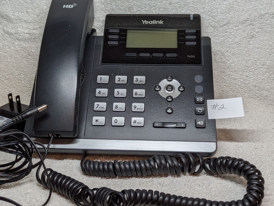 Yealink SIP-T42G Gigabit IP VOIP Phone and Stand Working Ships From USA ...
