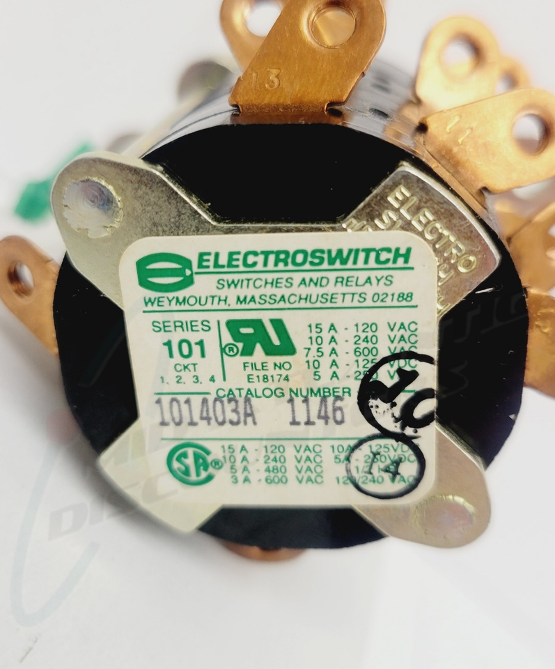 Electroswitch 101403A Series 101 Selector Switch 7.5a 600V-AC CAT # 3E-2149 | eBay