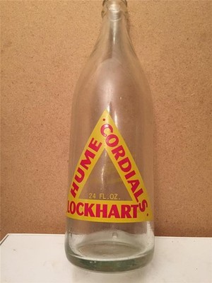 Scarce Vintage 24oz HUME CORDIA LS LOCKHART Pyro Label Soft Drink ...