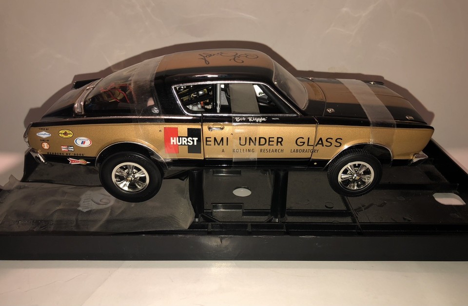 1966 Plymouth Barracuda Hemi Under Glass Bob Riggle Autographed 1/18 | eBay