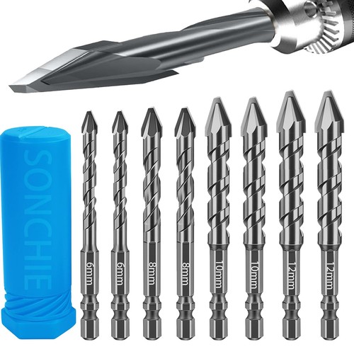 High-Strength Eccentric Twist Drill Bit - Pack of 8 Twist Drill Bits ...
