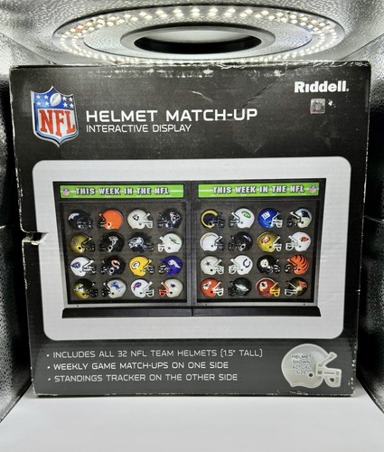 NFL Helmet Matchup Interactive Display w/ 32 Mini Helmets Riddell ...