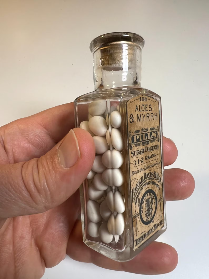 Antique Parke Davis & Co Apothecary Bottle Detroit Michigan w/ Original ...