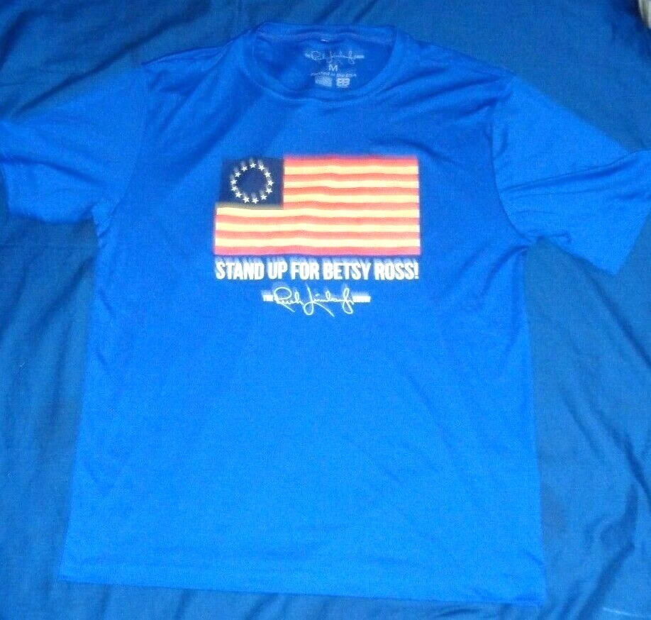 The Rush Limbaugh Show Betsy Ross Flag EIB Network Blue Shirt Adult ...