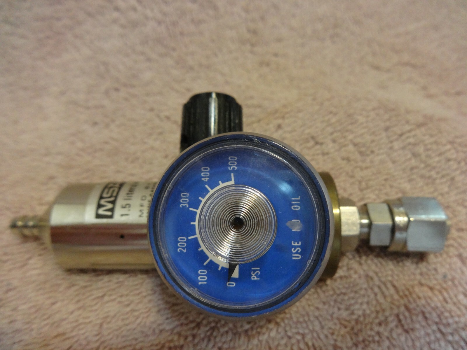 MSA Flow Control 1.5 liters / Min. Gas Regulator P/N: 459948 0 - 500 ...