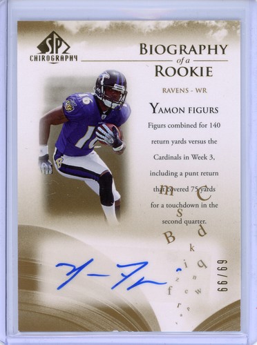 2007 SP Chirography - Biography of a Rookie Yamon Figurs #BOR-YF Gold ...