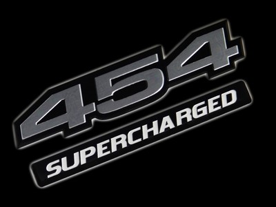 VMS 1 CHEVY 454 CI SUPERCHARGED ENGINE HO EMBLEM SILVER BLACK | eBay