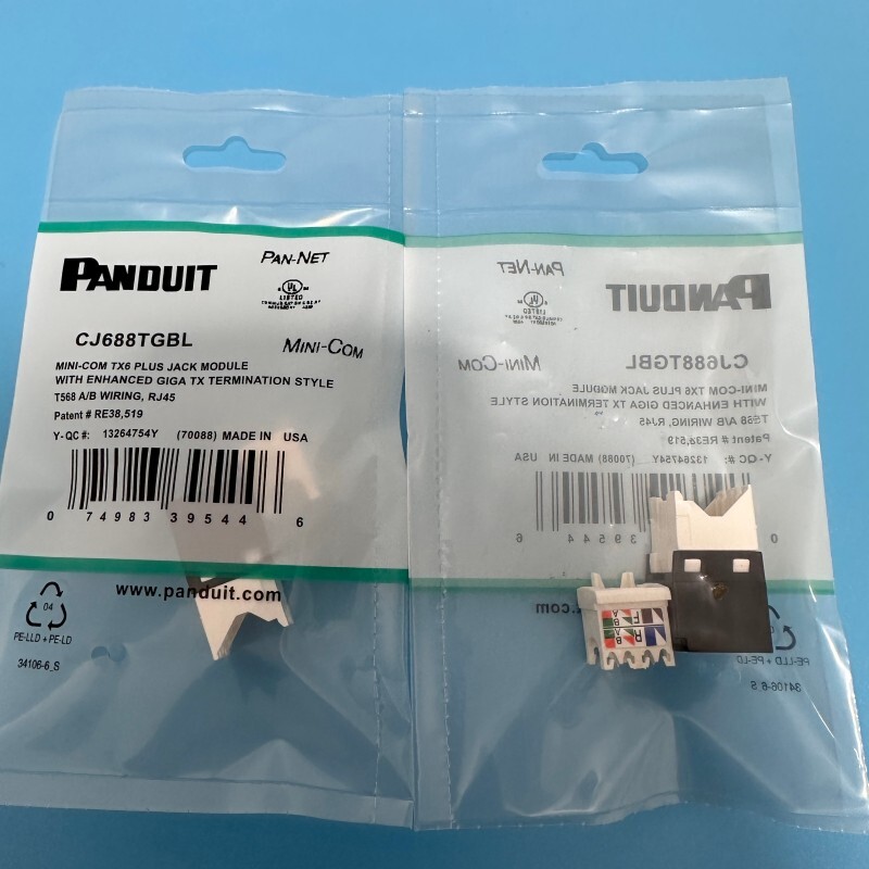 50X For Panduit CJ688TGBL Giga TX Cat6 Mini-Com RJ45 Network Jack ...