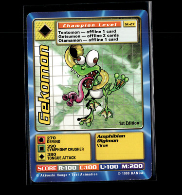 GEKOMON Digimon TCG Starter Set 1st Edition St-27 Bandai 1999 LP | eBay