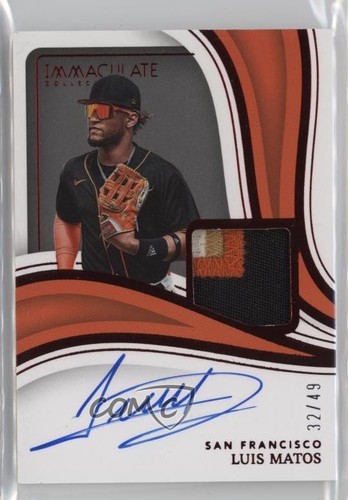 2023 Panini Immaculate Immaculate Material Auto Red /49 Luis Matos #IMA ...