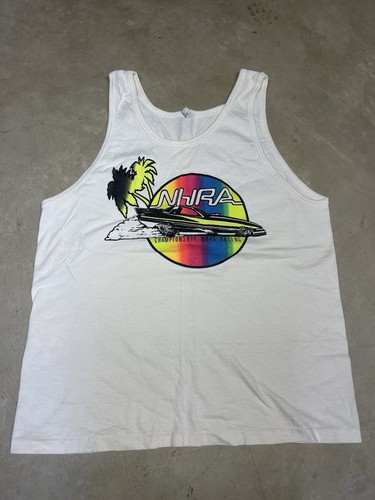 Vintage 80s NHRA Championship Drag Racing Tank Size XL | eBay