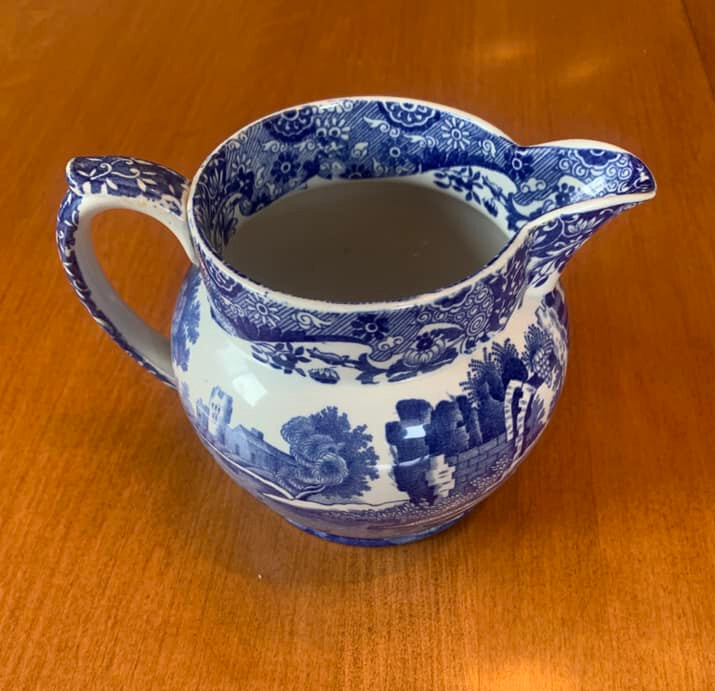 Vintage Copeland Spode's Italian Milk Creamer Jug Blue & White Spode 4 ...