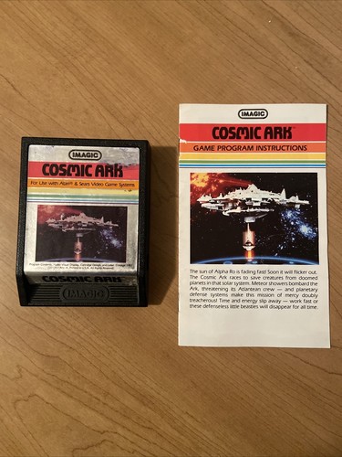 Imagic Cosmic Ark Game Atari 2600 - Cartridge & Manual-Tested & Working ...