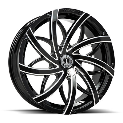 26" Inch Black Milled LUX 31 6x135 FORD 6x139.7 6x5.5 GM Wheels Rims 22 ...