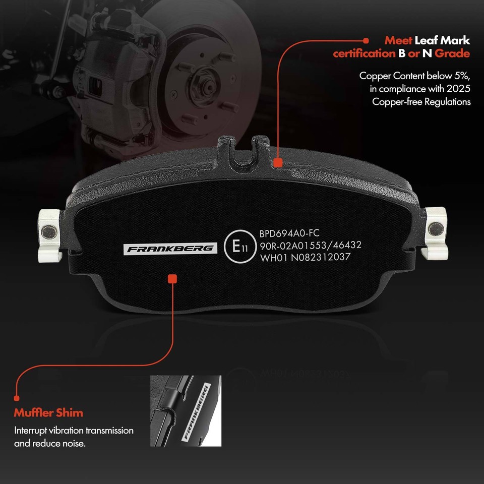 Brake Discs & Brake Pads Front 295mm for Mercedes-Benz A B GLA Class ...
