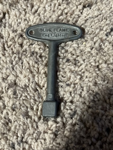 Vintage Blue Flame Log Lighter Metal Key | eBay