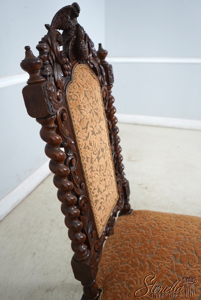 LF65710EC: Set of 8 RJ HORNER Carved Oak Dining Room Chairs | eBay