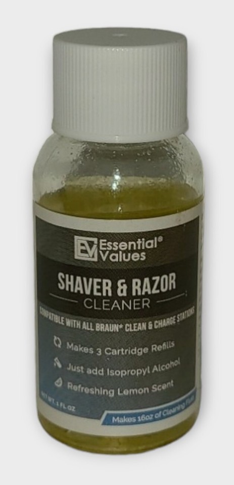 3 PACK Essential Values 1 Fl OZ Per Shaver & Razor Cleaner Concentrate ...