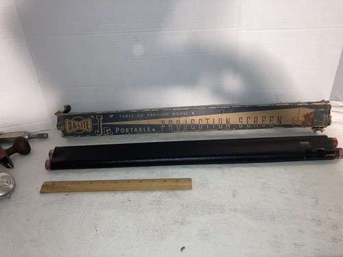 Vintage Da-Lite Jr Portable Projection Screen Table Or Hanging Model ...