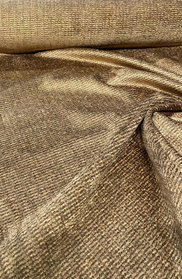 Omega Cocoa Golden Brown Soft Chenille Upholstery Fabric By The Yard | eBay