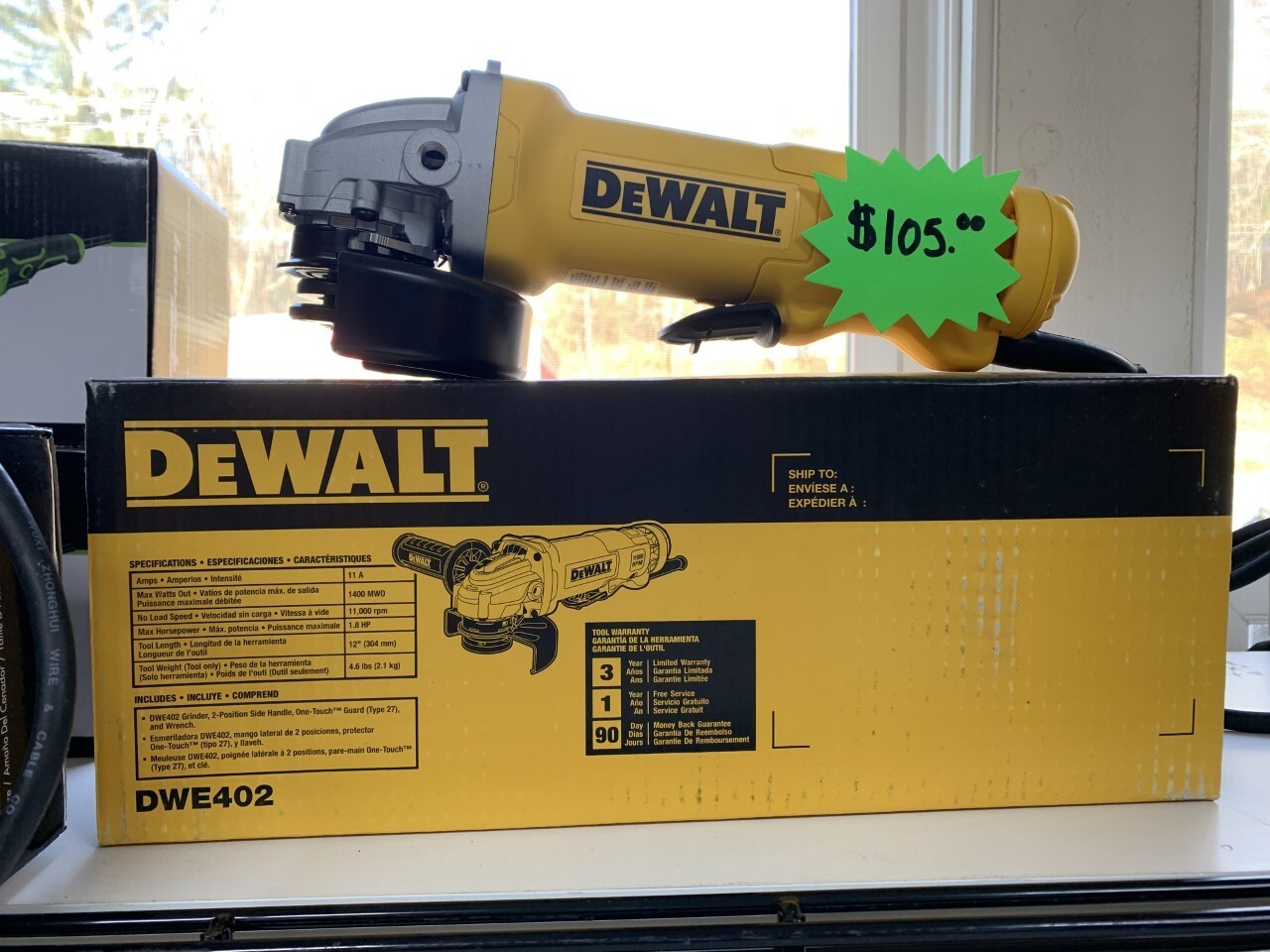 Dewalt 4-1/2 Small Right angle Grinder , Paddle With Lock-On Trigger | eBay