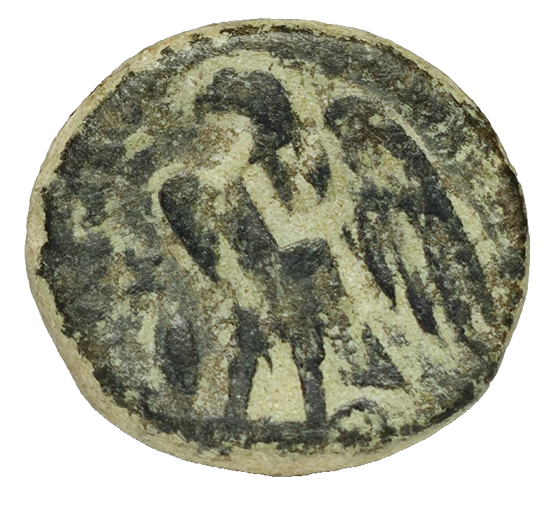 ANCIENT AUTHENTIC BRONZE GREEK PTOLEMY OPEN WING COIN 8.2 -GR 20 - MM ...