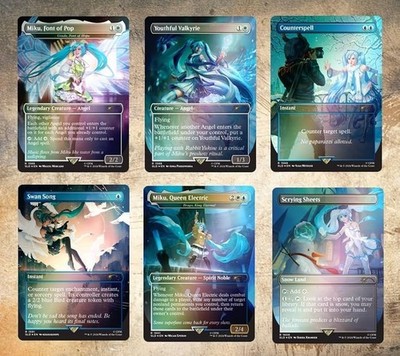 MTG Rainbow Foil Secret Lair Drop Series SLD Hatsune Miko Winter Diva ...
