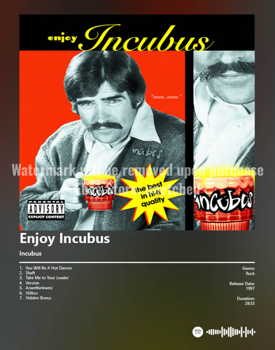 Incubus - Enjoy Incubus Album Art Poster (11x14) | eBay