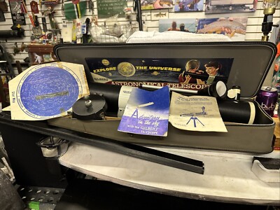 Gilbert 80 Power Astronomical Telescope No. 13214 w/ Case, Vintage ...